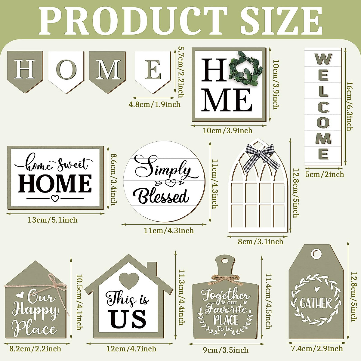 Purpeak 13 Farmhouse Tiered Tray Decor Set Sweet Home Tiered Tray Decorations Home Rustic Wooden Signs Decorative Farmhouse Kitchen Table Decor for Dining Room Country Summer Shelf Centerpiece Gift