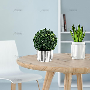 AUEAR, Artificial Boxwood Topiary Plant Balls Decorative for Table Decoration Garden Wedding Decor (7 Inch Diameter, 2 Pack)