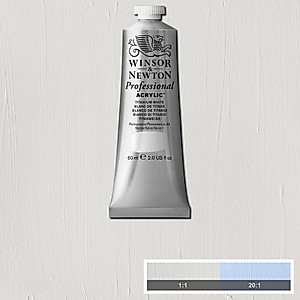 Winsor & Newton Professional Acrylic Paint, 60ml (2-oz) Tube, Titanium White
