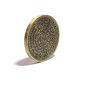 King Solomon Seal Coin Talisman Kabbalah 72 Names of God Sixth Pentacle of Mars