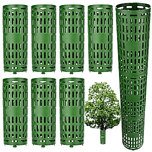 YGAOHF 7 Pack Tree Trunk Protector Guard - Heavy Duty Expandable Tree Protectors from Trimmers, Mowers, Animals, Easy to Use, Perfect for Saplings and Fruit Trees