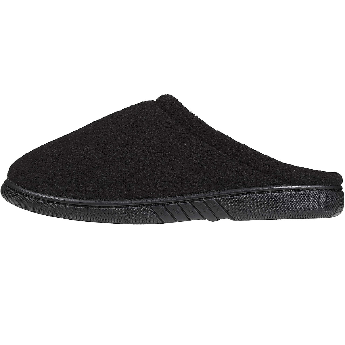 Skysole Kids Boys Fleece Clog Slippers with Rugged Outsoles Black/Grey Size 6