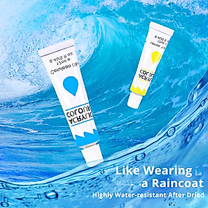 HTVRONT Acrylic Paint Set with 6 Paint Brushes & 4 Canvases, 12 Colors (12ml, 0.4oz), Table Easel, Art Supplies Paints Gifts for Artists Kids Beginners & Painters, Rock Painting Kit Crafts Supplies