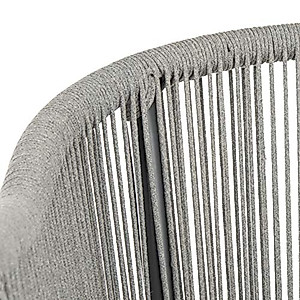 SAFAVIEH Outdoor Collection Nicolo Grey Rope Chair (Set of 2)