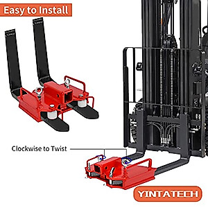 YINTATECH 2" Trailer Hitch Receiver for Dual Pallet Forks, Forklift 2" Insert Towing Adapter Attachment