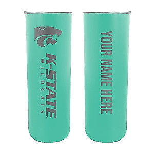 Kansas State Wildcats 20 oz Custom Insulated Stainless Steel Skinny Tumbler Seafoam Officially Licensed Collegiate Product
