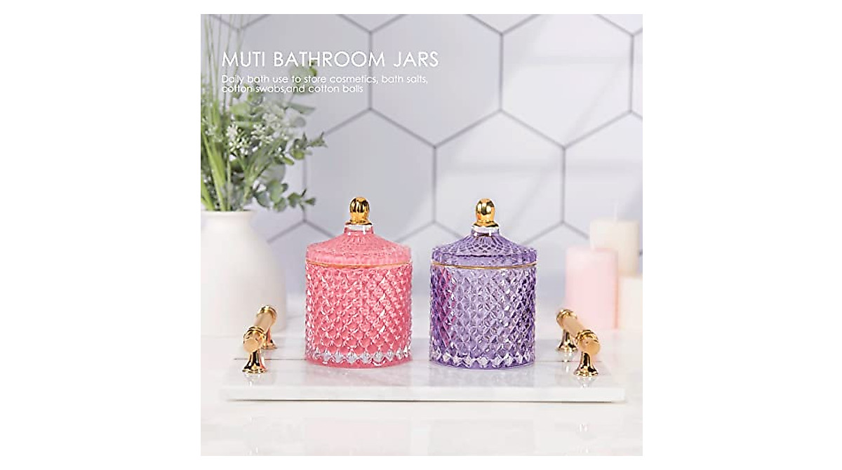 ALAMHI Pink Candy Jar - Elegant Glass Storage & Gift for Women