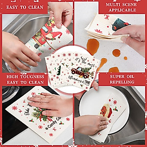 Yinder 9 Pieces Christmas Swedish Kitchen Dishcloths Reusable Swedish Cleaning Cloths Absorbent Fast Dry Kitchen Towels for Kitchen Bathroom Office Wedding Housewarming