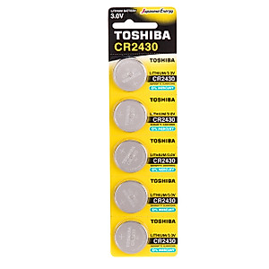 TOSHIBA CR2430 3V Lithium Coin Cell Battery Pack of 5