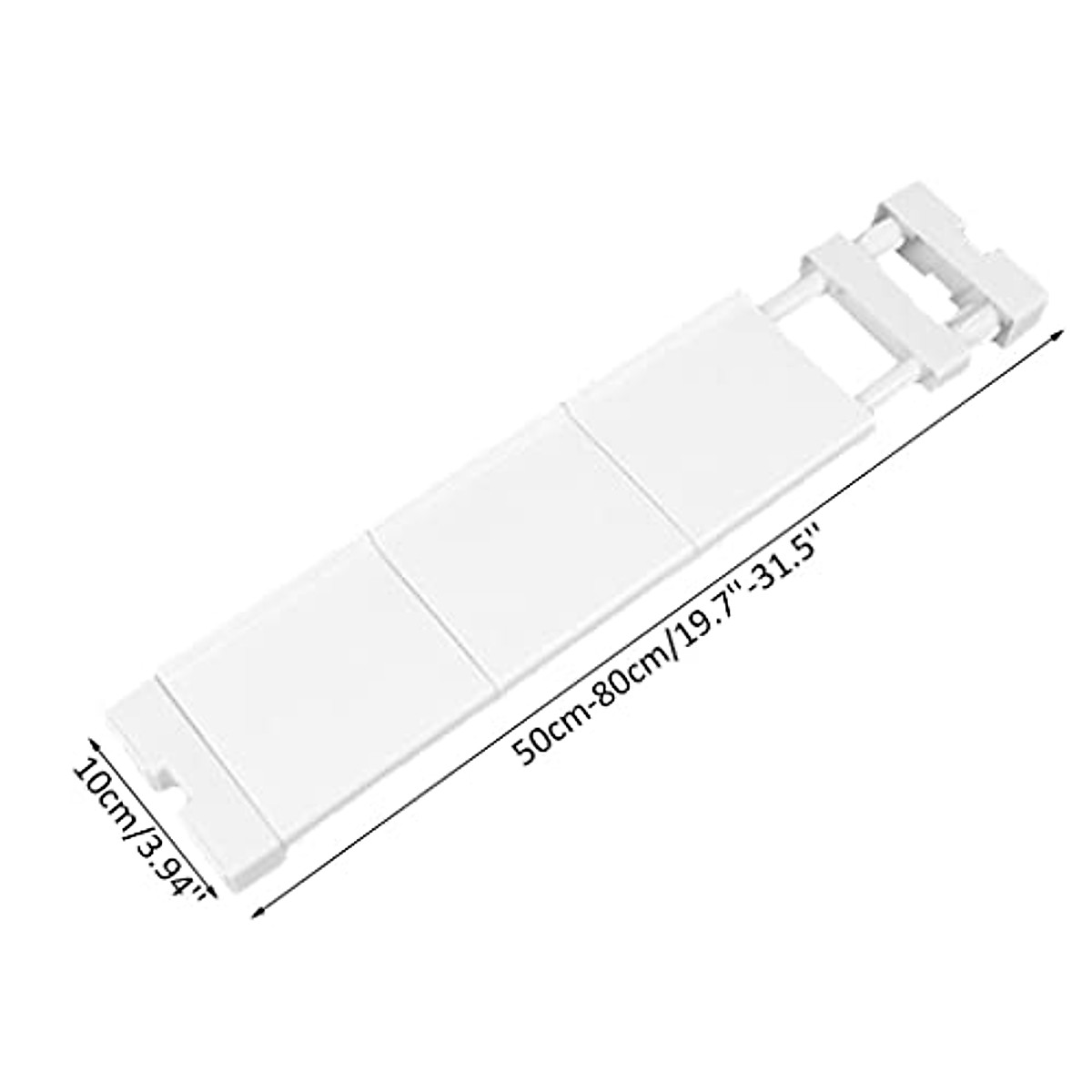 LIYIVNAA Expanding Narrow Closet Shelf Tension Rod Slim Cupboard Divider Hanger Adjustable Cabinet Organization Storage Rack Windowsill Bathroom Shelving Unit for Small Space - White