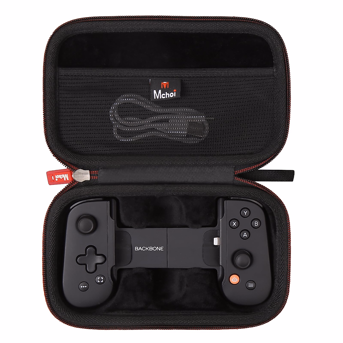 Mchoi Mobile Gaming Controller Case Fits for Backbone One Mobile Gaming Controller, with Mesh Pocket for USB Cable and Accessories, Case Only