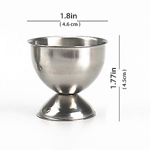 2Pcs Stainless Steel Egg Cups Egg Holders Egg Tray Kitchen Gadgets Tools for Hard Boiled Eggs, Silver
