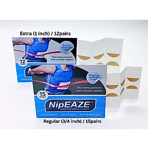 NipEaze - The Original Sports Nipple Cover - Nipple Chafing Prevention (Regular - 15pairs)
