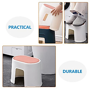 Zerodeko Portable Potty Step Stool Plastic Step Stool 2pcs Toilet Foot Stool Bathroom Stool Resistant Step Up Helper for Bathroom Sink Potty Training Kitchen Portable Toilet Portable Stool