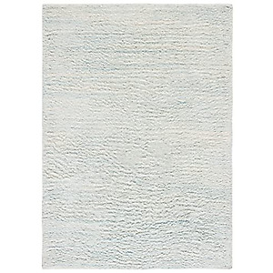 Safavieh Casablanca Shag Collection 6' x 9' Light Blue CSB702M Handmade Wool Area Rug