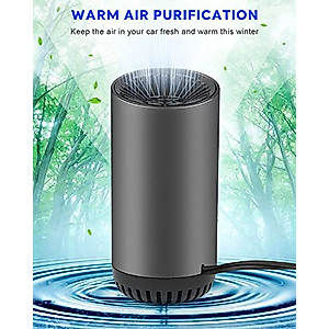 Car Heater Defroster- Portable Car Space Heater, Windshield Defroster Defogger, Heating and Cooling Fan with 12V 150W Thermostat, 3-Outlet USB Plug in Cigarette Lighter for Car SUV Truck
