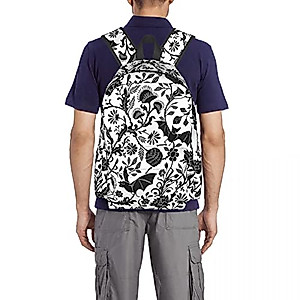 Qwalnely Goth Backpack for School, Durable Waterproof Gothic Bat Backpacks Laptop for Teens College Adult Women Girl, Men Boy Halloween Stuff Gifts