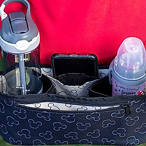 Disney Baby by J.L. Childress Cargo 'N Drinks Parent Tray, Universal Stroller Organizer & Accessory, Mickey Black