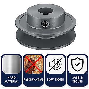 Tondiamo Mechanical Belt Pulley Single/Double Groove Web Sheave Bored-to-Size Belt Sheave Cast Iron Belt Section (AK25-5/8, Single Groove)