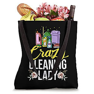 Crazy Cleaning Lady Housekeeping Housekeeper Tote Bag