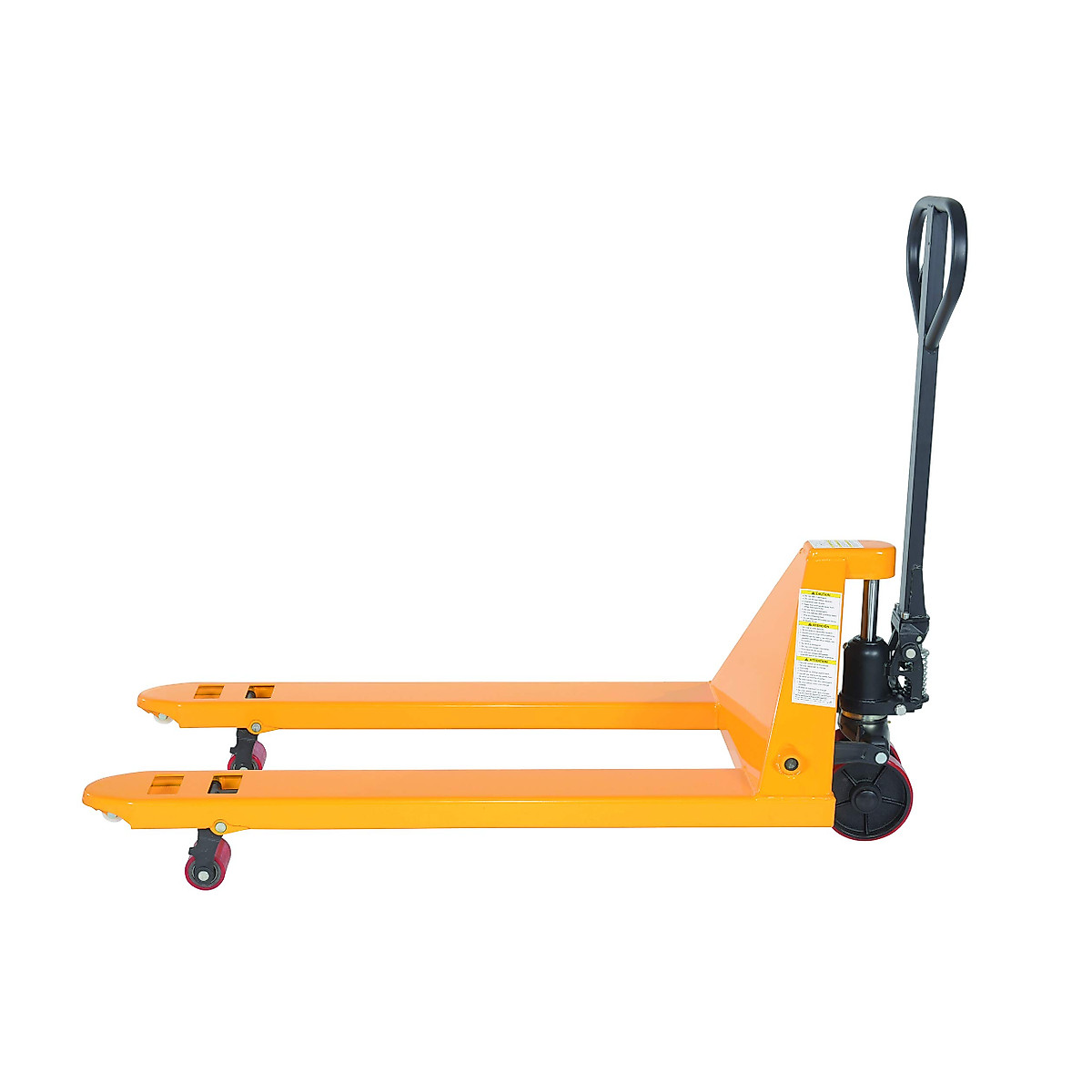 Vestil PM5-2748-Y Yellow Standard Pallet Truck, 5500 lbs Capacity, 48" Length x 27" Width Fork