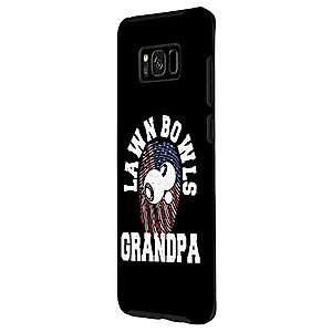 Galaxy S8+ American Flag Fingerprint Patriotic Lawn Bowls Grandpa Case
