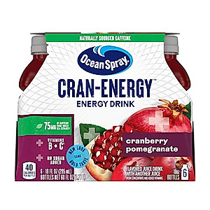 Ocean Spray® Cran-Energy™ Cranberry Pomegranate Juice Drinks, 10 Fl Oz Bottles, 6 Count (Pack of 1)