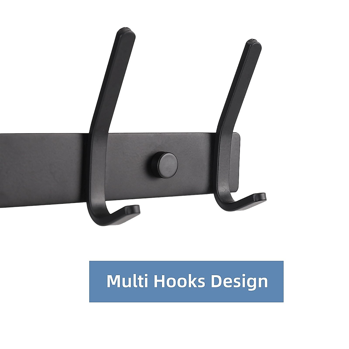 Coat Rack Wall Mounted with 6 Hooks,2 Pack Stainless Steel Coat Hooks for Hanging Coats,Heavy Duty Wall Hooks for Kitchen,Balcony, Bathroom,Living Room,and More