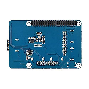 Waveshare USB 3.2 Gen1 HUB HAT, Compatible with Raspberry Pi 5/4B/3B/Zero/Zero W/Zero 2W/Pico/Pico W/Pico WH, 4X USB 3.2 Gen1 Ports, No Driver Required