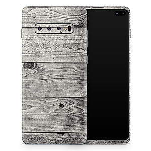 DesignSkinz Dark Washed Wood Planks 2 Protective Vinyl Decal Wrap Skin Cover Compatible with The Samsung Galaxy S20 (Screen Trim & Back Glass Skin)