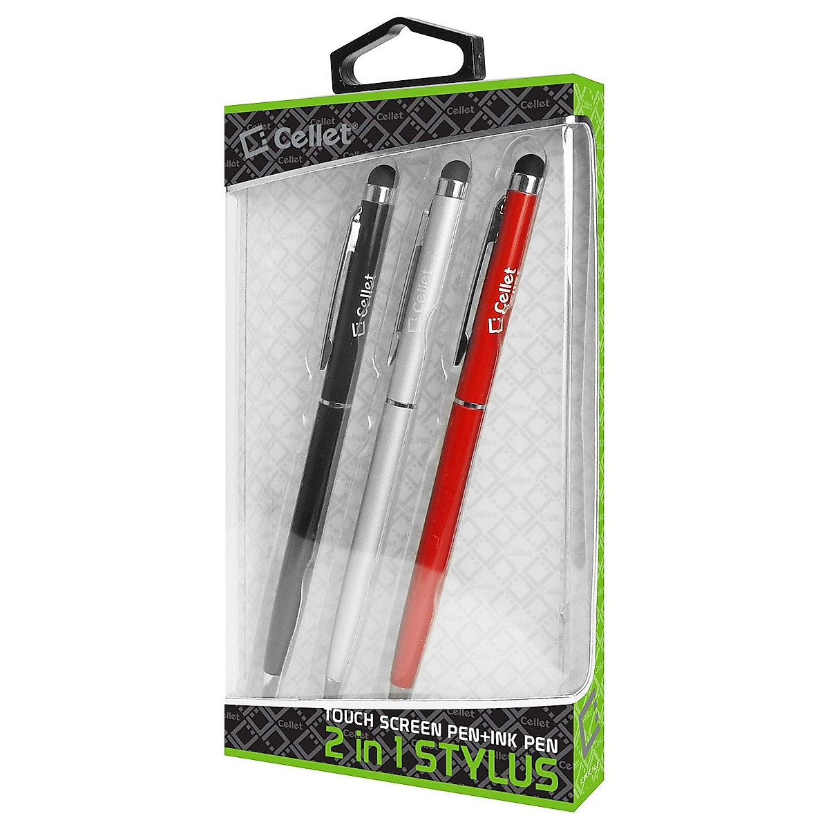 PRO Stylus Pen for Bose SoundSport Free with Ink, High Accuracy, Extra Sensitive, Compact Form for Touch Screens [3 Pack-Black-Red-Silver]