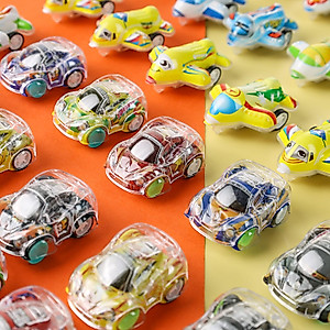 Shindel 50PCS Pull Back Cars and Airplanes, Party Favors for Kids Christmas Goodie Bag Stuffers, Stocking Stuffers, Tabletop Racing Games