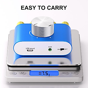 Facmogu F900S 2 CH Bluetooth Amplifier 160W with Power Supply Adapter DC 12V 5A, 80W + 80W BT 5.0 Mini Wireless Audio Power AMP for Home HiFi Stereo Speaker 2023 Upgraded Version