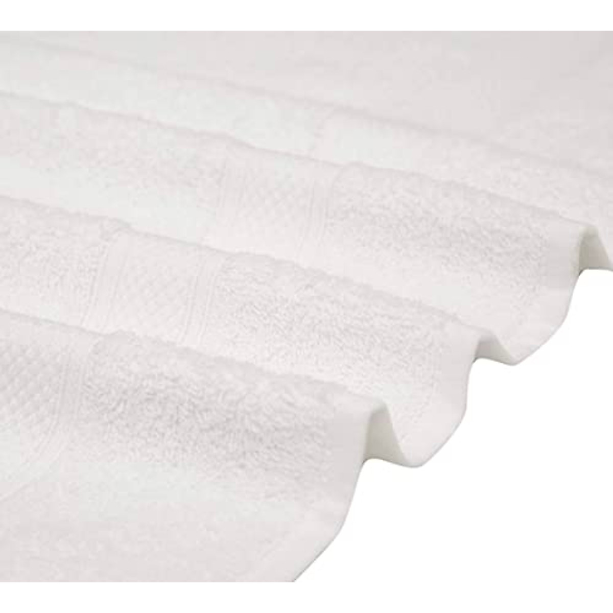 KAHAF COLLECTION 100% Cotton Bath Towel Set, White 24x48 Pack of 6 Towels, Quick Dry, Highly Absorbent, Soft Feel Towel, Gym, Spa, Bathroom, Shower, Pool, Luxury Soft Towels Light-Weight