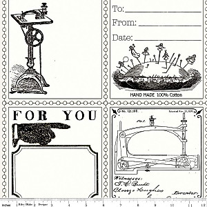 Riley Blake’s Assortment of Premium Quilting Fabric Panels, Perfect for Quilting, Apparel, DIY Crafting, and Home Decor (J. Wecker Frisch Quilt Labels Black)