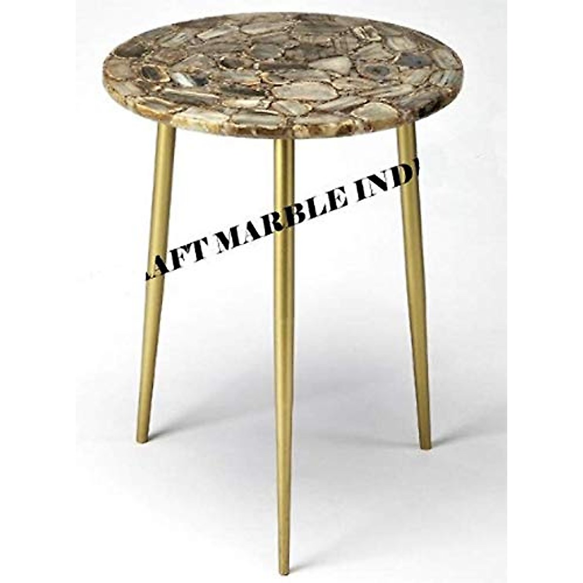 27" Inch Wild Agate Table, Agate Table, Round Agate Table, Brown Agate Table, Agate Side Table Top