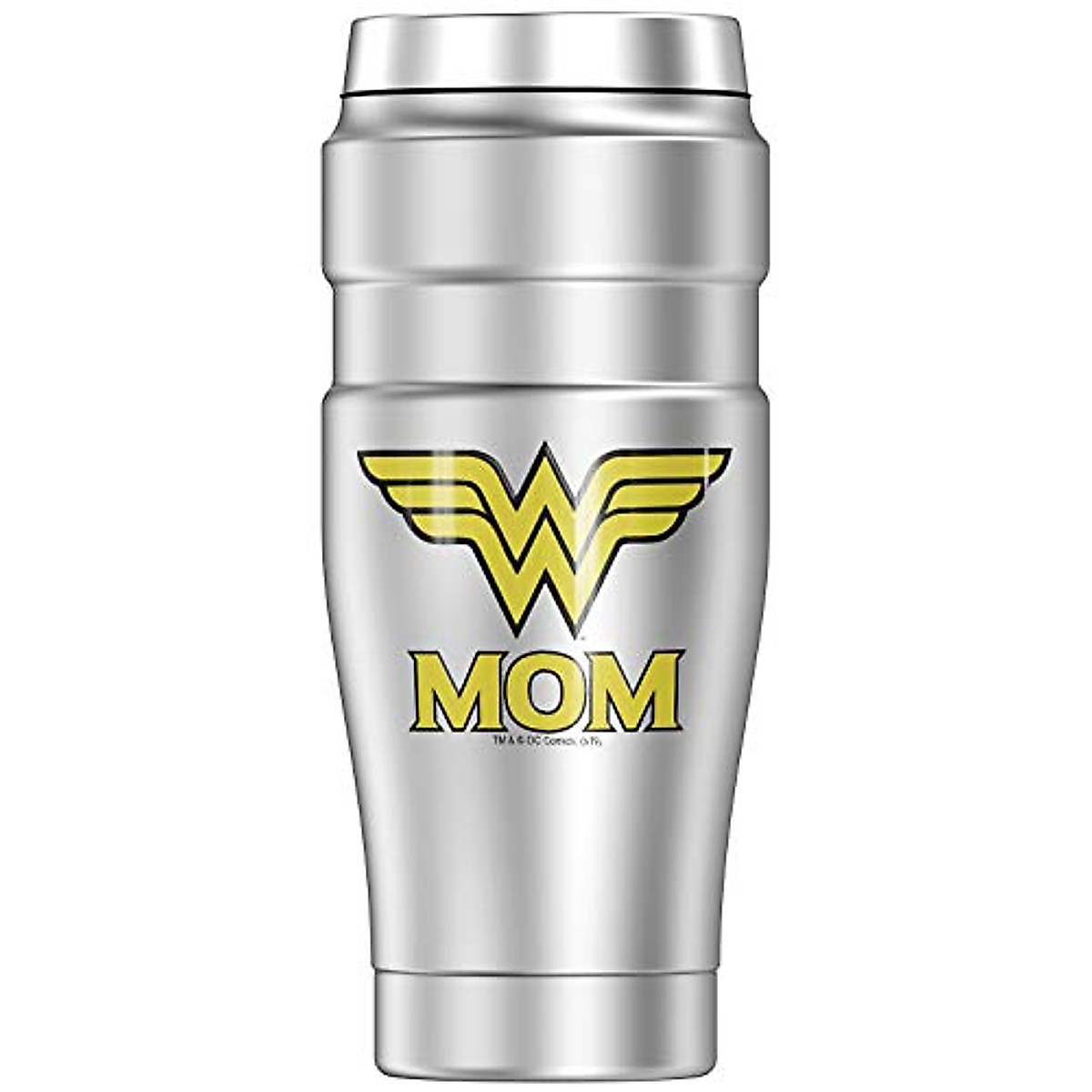 THERMOS Wonder Woman Wonder Mom Logo, STAINLESS KING Stainless Steel Travel Tumbler, Vacuum insulated & Double Wall, 16oz