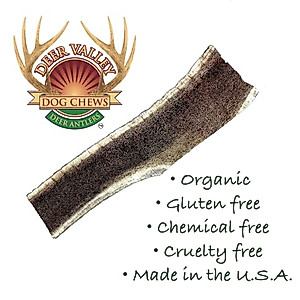 Deer Valley Dog Chews - Single Split Antler Chews (Large Size, 6-8 Inches Long) All Natural Dental Treat for Teething and Chewing - Premium Grade, Naturally Shed, USA (Single)