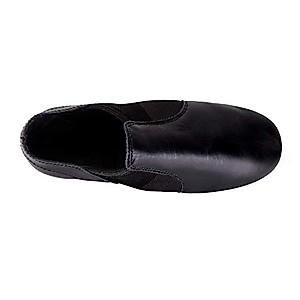 ARCLIBER Unisex Dance Shoes Leather Upper Slip-On Jazz Shoes for Women Men 5.5M Black