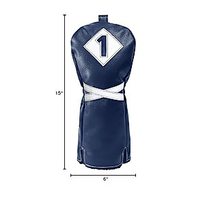 IZZO Golf Premium Driver Headcover, Navy/White