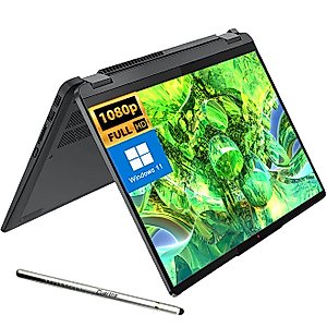 Lenovo IdeaPad Flex 5 2-in-1 14'' FHD Touchscreen Laptop, 6-Core AMD Ryzen 5 5500U(Beats i7-1165G7), WIFI6, Backlit KB, Fingerprint, W/Stylus Pen, Win11 Home (16GB|512GB SSD), Storm Grey