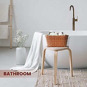 Onlytak Wicker Storage Baskets, Baskets for Shelves, Toilet Paper Storage Baskets, Woven Storage Baskets for Organizing, Caramel Orange, 12" x 12" x 6", 2-Pack