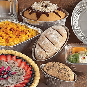 Nicole Home Collection Aluminum Pans With Lids Half Size 9x13 Extra Heavy Duty, Disposable Foil Pans For Baking (25 Sets)