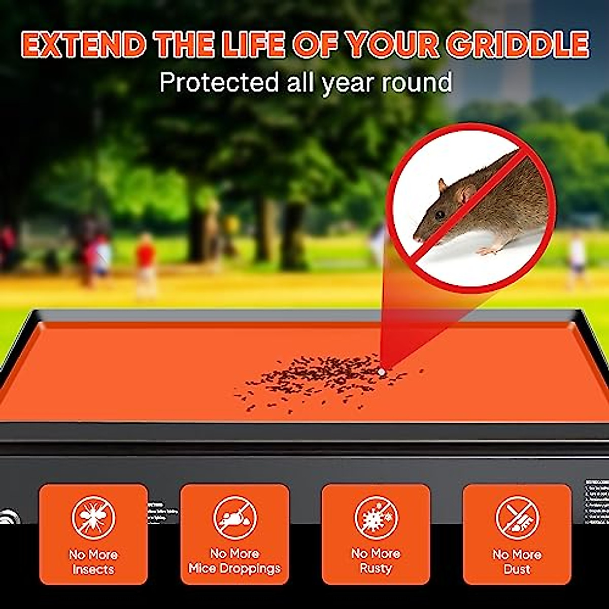 Silicone Griddle Mat for Blackstone 36 Inch Griddle,Maywe Tanso Heavy Duty Food Grade Silicone Protective Mat Cover for Blackstone 36",All Season Cooking Protective Cover|High-Wall Design