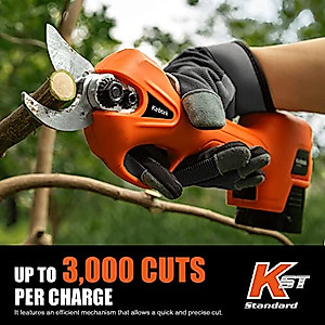 Pruning Shear Battery Powered, Kebtek Electric Pruning Shears Cordless Portable Electric Pruner with 2Pack 2Ah Rechargable Batteries -16.8V 25MM(0.98Inch)Cutting Diameter2