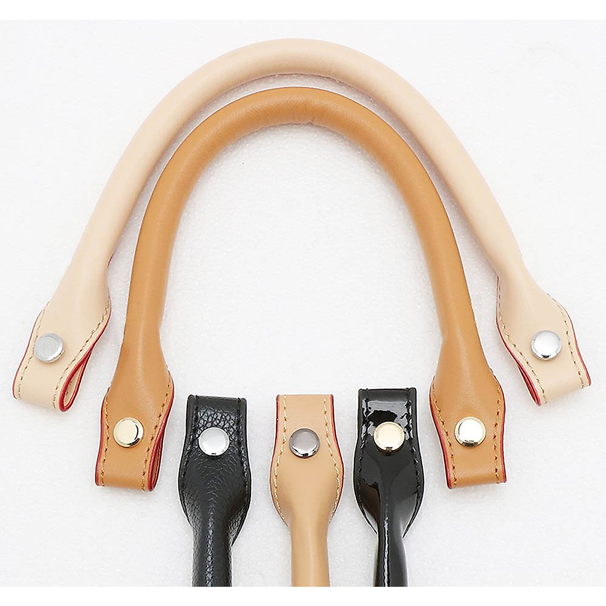 2pcs Synthetic Leather Genuine Quality Replacement Interchangeable Shoulder Strap for Handbags Purse Bags- Beige