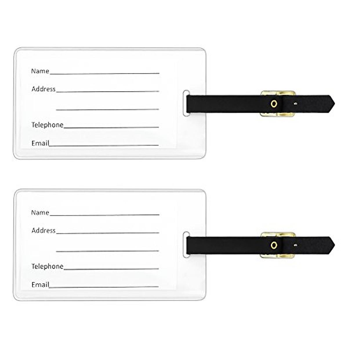 Skiing Ski Lift Symbol in Snow Luggage ID Tags Carry-On Cards - Set of 2