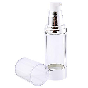 FALOME 6pcs Airless Pump Bottle Empty Refillable Travel Lotion Pump Containers for Refillable Cosmetic Bottle Foundation Pump
