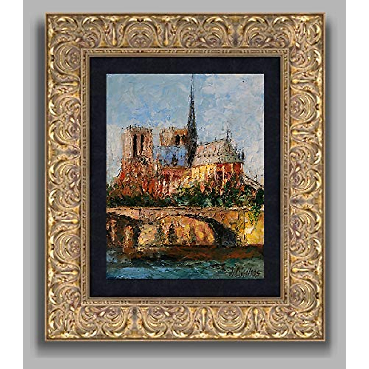 (SOLD) Majestic Notre Dame - Paris France by internationally renown painter Andre Dluhos