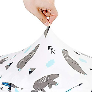 Stretchy Newborn Lounger Cover 2 Pack Sung Fitted Removable Slipcover,Ultra Soft Breathable,Owl & Bear